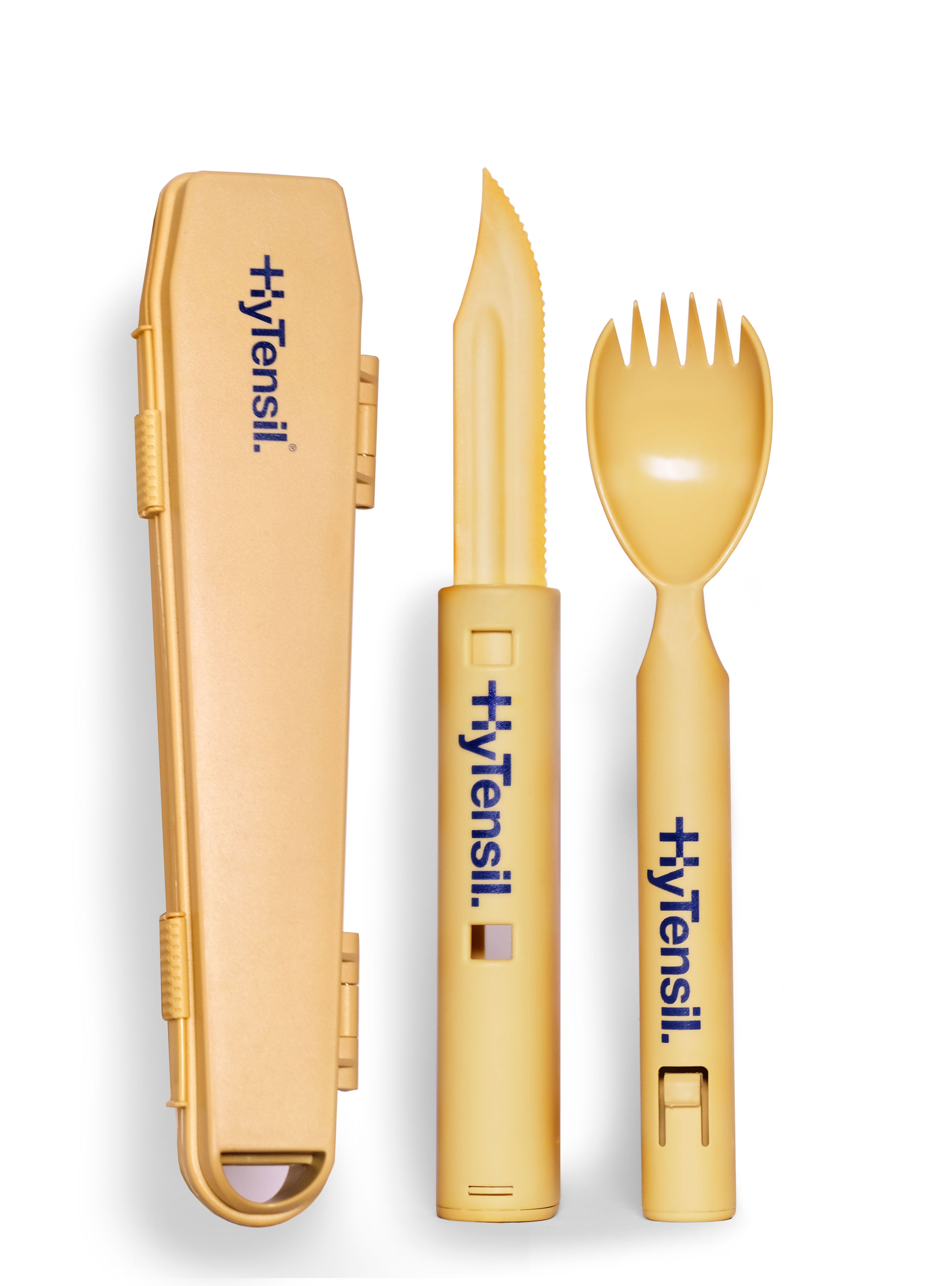 Hytensil Cutlery - Beige - Hygenic Compact Reusable Travel Cutlery Set ...