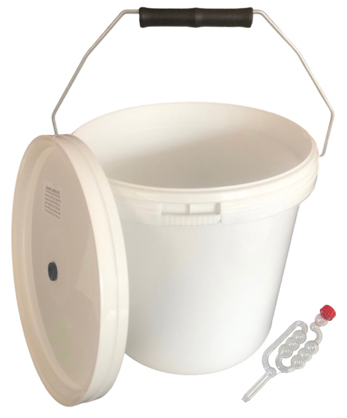 Fermentation Vessel - 5 Litre Bucket with Grommeted Lid & Airlock ...