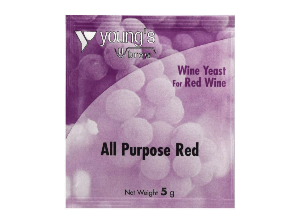 Youngs All Purpose Red Wine Yeast 5g Sachet – JugandFunnel