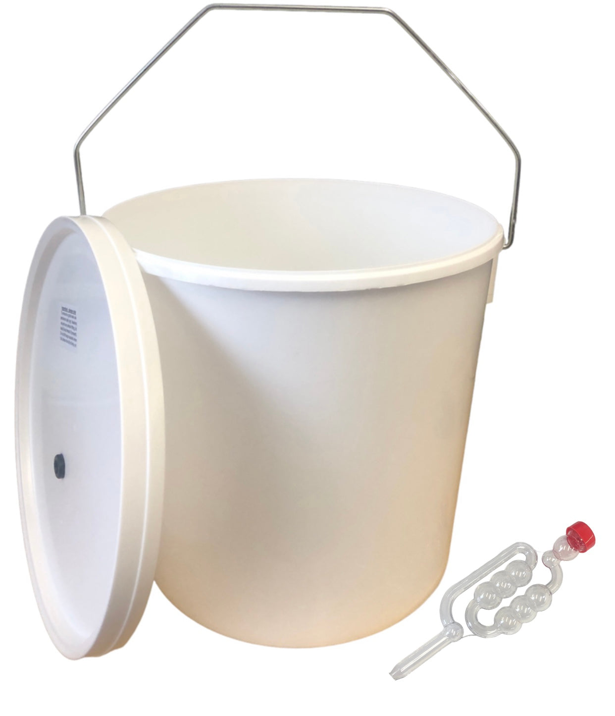 Fermentation Vessel - 10 Litre Bucket with Grommeted Lid & Airlock ...